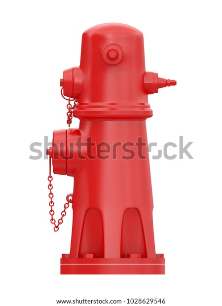 Ilustrasi Stok Red Hydrant Front Side Isomatric View 1028629546 ...