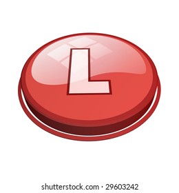 Red L Button Stock Illustration 29603242 | Shutterstock