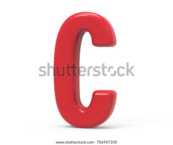 Red Letter C 3d Rendering Red Stock Illustration 706907200 | Shutterstock