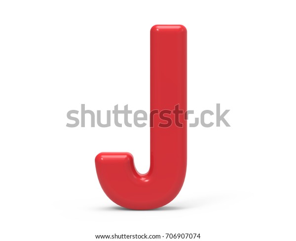Red Letter J 3d Rendering Red Stock Illustration 706907074 | Shutterstock