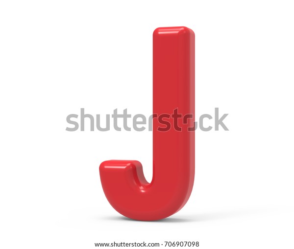 Red Letter J 3d Rendering Red Stock Illustration 706907098 | Shutterstock