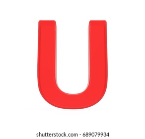 Red Letter U 3d Rendering Graphic Stock Illustration 689079934 ...