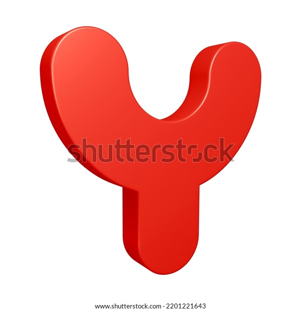Red Letter Y 3d Render Isolated Stock Illustration 2201221643 ...