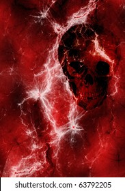 Red Lightning Skull Stock Illustration 63792205 | Shutterstock