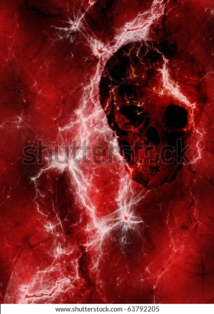 Red Lightning Skull Stock Illustration 63792205 | Shutterstock