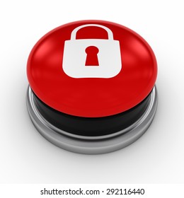 Red Lock Symbol Padlock Button On Stock Illustration 292116440 ...