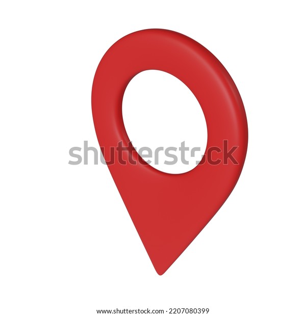 Red Map Point Red Location 3d Stock Illustration 2207080399 | Shutterstock