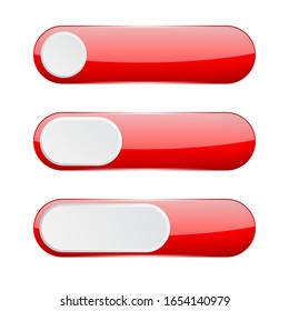 Red Menu Buttons Web 3d Icons Stock Illustration 1654140979 | Shutterstock