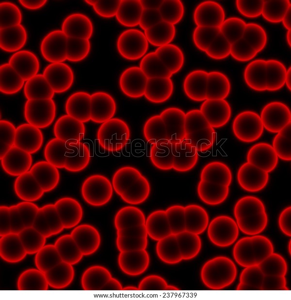 Red Microscopic Bacteria Cells Texture Generated Stock Illustration ...