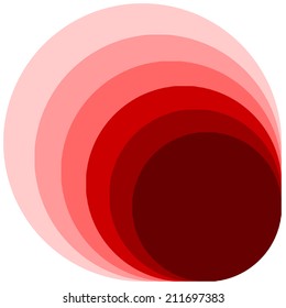 Red Multilayer Circle White Background Stock Illustration 211697383 ...