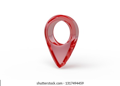 Red Navigation Label Icon Isolate 3d Stock Illustration 1317494459 ...