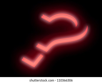 Red Neon Question Mark Stock Illustration 110366306 | Shutterstock