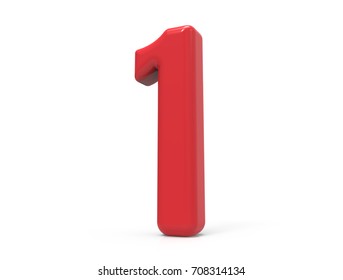 Red Number 1 3d Rendering Red Stock Illustration 708314134 | Shutterstock