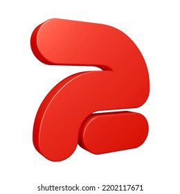 Red Number 2 3d Render Isolated Stock Illustration 2202117671 ...