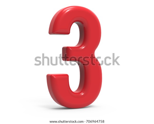 Red Number 3 3d Rendering Red Stock Illustration 706964758 | Shutterstock