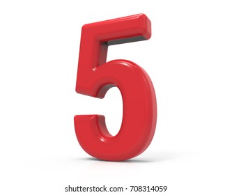 3d Red Number 5 Stock Illustration 150991787 | Shutterstock