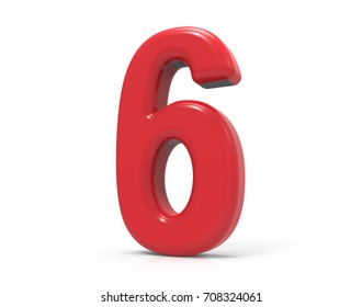 Red Number 6 3d Rendering Red Stock Illustration 708324061 | Shutterstock