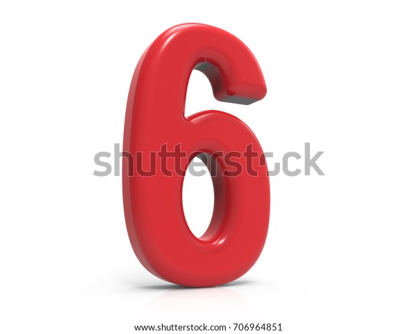 Red Number 6 3d Rendering Red Stock Illustration 706964851 | Shutterstock