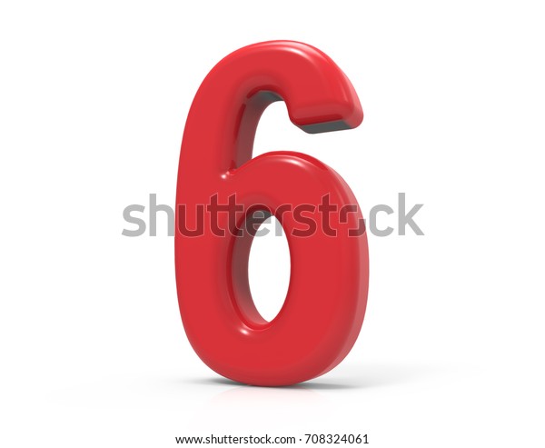 Red Number 6 3d Rendering Red Stock Illustration 708324061 | Shutterstock