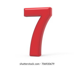 Seven 3d Red Plastic Number: ภาพประกอบสต็อก 29929240 | Shutterstock