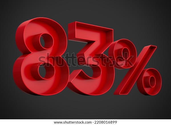 Red Number 83 Eighty Three Percent Stock Illustration 2208016899 ...