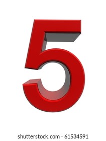 Similar Images, Stock Photos & Vectors of 3d shiny red number ...