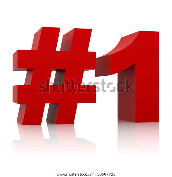 Red Number One Sign Isolated On Stock Illustration 50587726