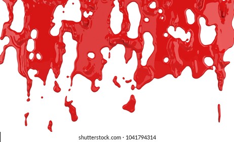 Red Paint Flows Down 3d Rendering Stock Illustration 1041794314 ...