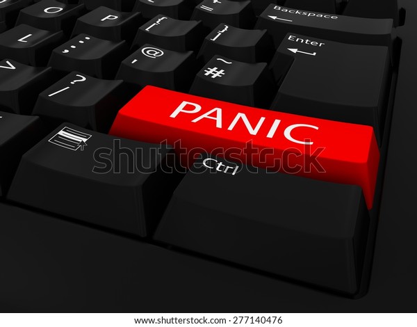 Red Panic Key Keyboard Background Stock Illustration 277140476 ...