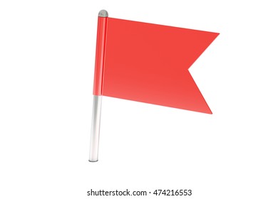 Red Flag Map Pin On White: vector de stock (libre de regalías ...