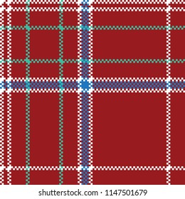 Red Pixel Seamless Pattern Check Fabric Stock Illustration 1147501679 ...