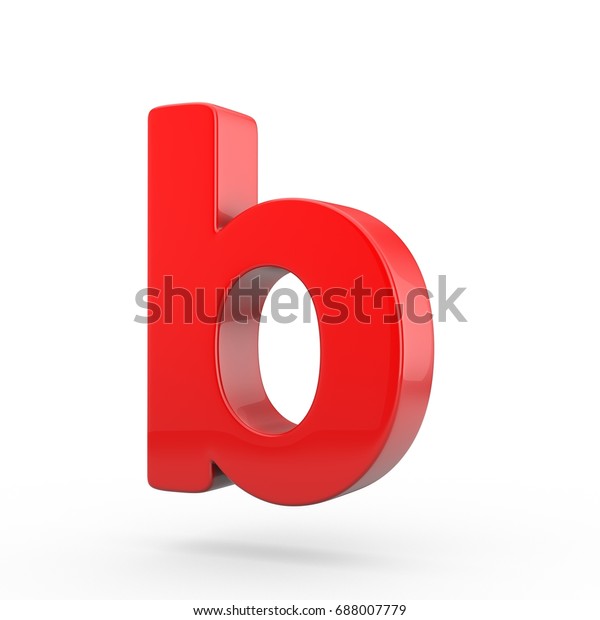 Red Plastic Letter B Lowercase 3d Stock Illustration 688007779 ...