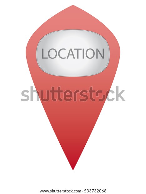 Red Pointer Location Icon Illustration Map Stock Illustration 533732068 ...