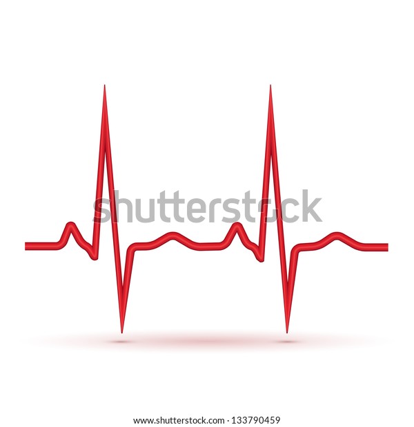 Red Pulse Isolated Stock Illustration 133790459 | Shutterstock