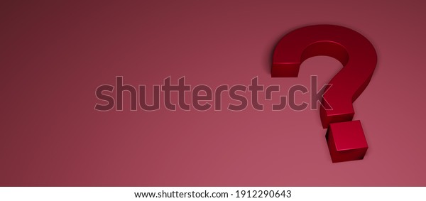 Red Question Mark Banner Red Background Stock Illustration 1912290643 ...