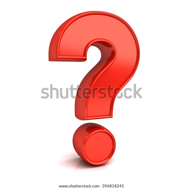 Red Question Mark Isolated Over White Stock Illustration 396818245 ...