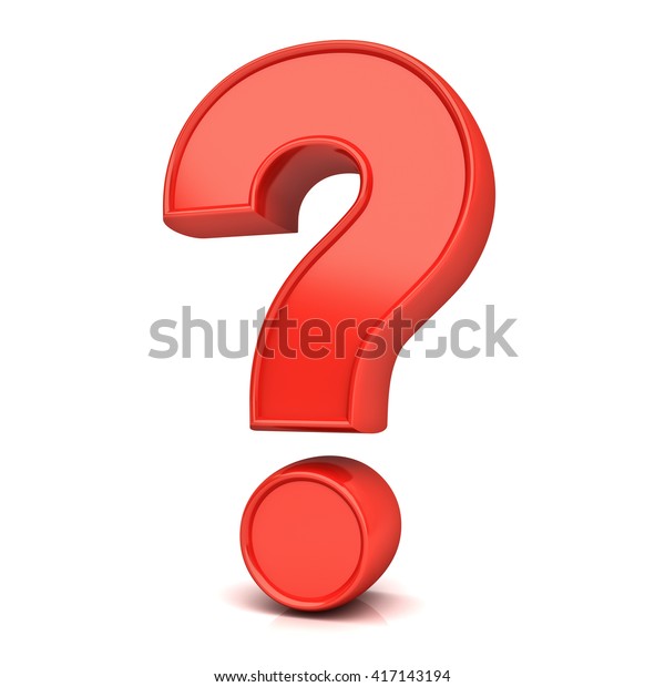 Red Question Mark Isolated Over White Stock Illustration 417143194 ...