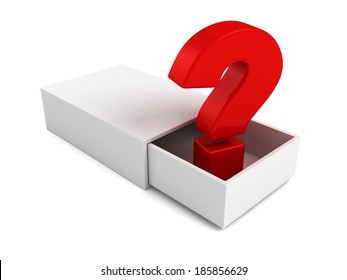 Red Question Mark White Box 3d Stock Illustration 185856629 | Shutterstock