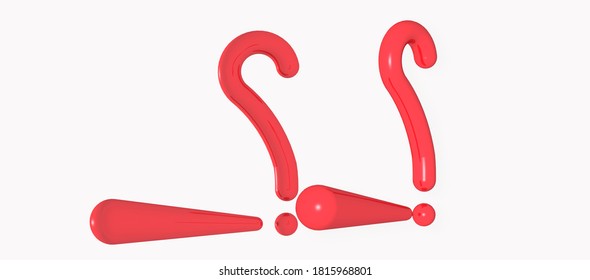 Red Question Marks Exclamation Point 3d Stock Illustration 1815968801 ...