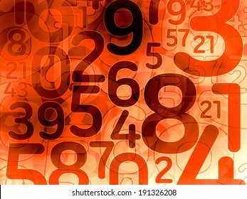 Red Random Number Math Background Texture Stock Illustration 191326208 ...