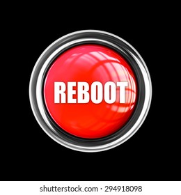 Red Reboot Button Isolated On Black Stock Illustration 294918098 ...