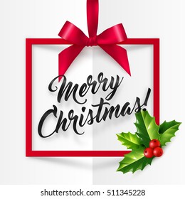 Red Rectangle Frame Red Silky Bow Stock Illustration 511345228 ...