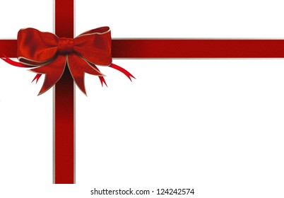 Red Ribbon Bow Border Stock Illustration 124242574 | Shutterstock