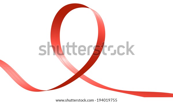 Red Ribbon Shape Loop Isolated On Stock Illustration 194019755 ...