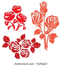 Rose Vector Retro Style: เวกเตอร์สต็อก (ปลอดค่าลิขสิทธิ์) 87185188 ...