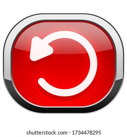 Red Rounded Corners Square Button Isolated Stock Illustration ...