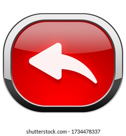 Red Rounded Corners Square Button Isolated Stock Illustration ...