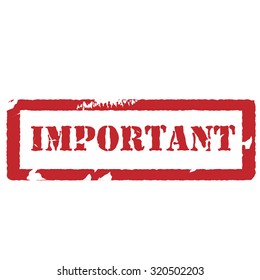 Red Rubber Stamp Text Important Raster Stock Illustration 320502203 ...