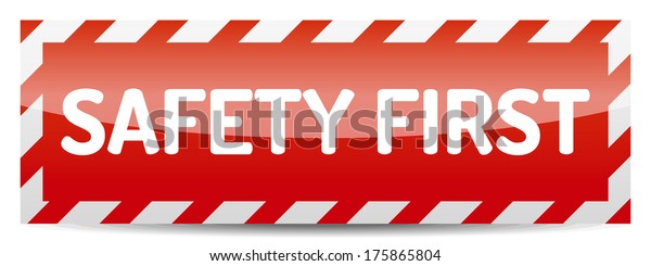 Red Safety First Board Reflection Shadow Stock Illustration 175865804 ...