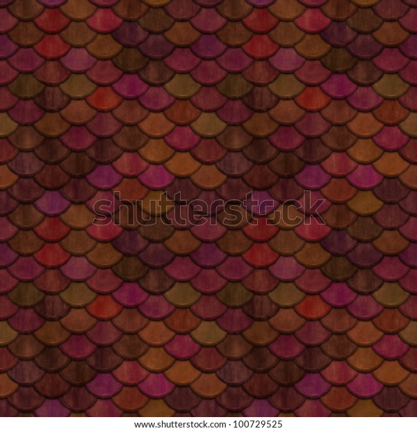 Red Scales Seamless Pattern Illustration Stock Illustration 100729525 ...